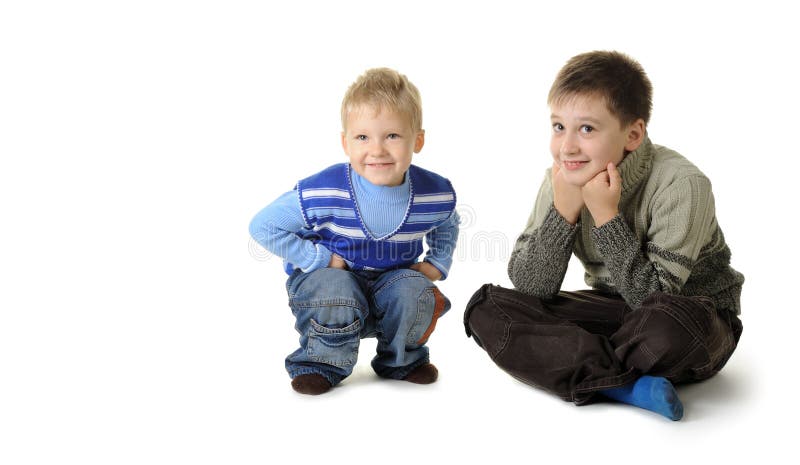 Two brothers stock image. Image of blue, family, brother - 12901837
