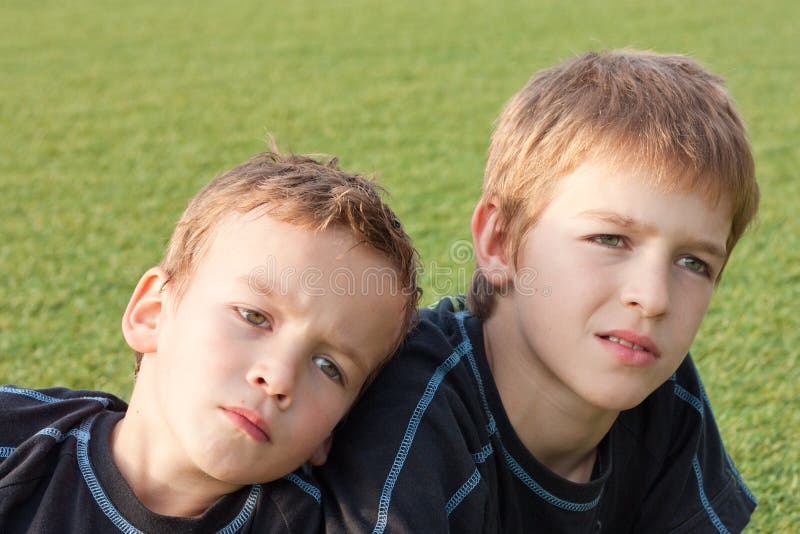 Two brothers. stock photo. Image of brother, family, football - 14665742