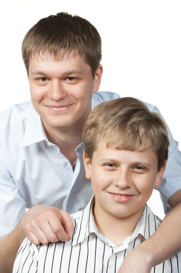 Two Brothers Happy Together Stock Image - Image of hugging, siblings ...