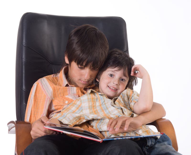 Two brothers with book stock photo. Image of support - 11306772