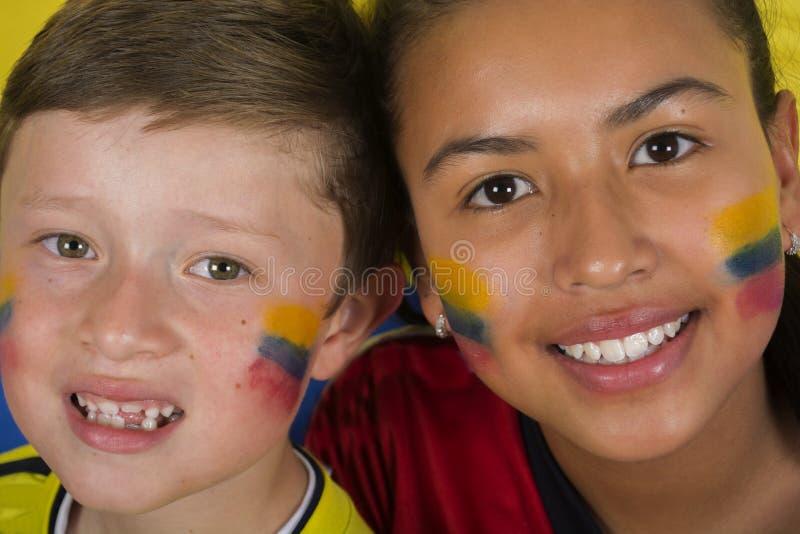 Two brothers with the flag stock image. Image of excitement - 151127231
