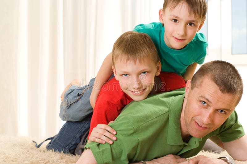 Two Brothers and His Father Stock Image - Image of friendship, brothers ...
