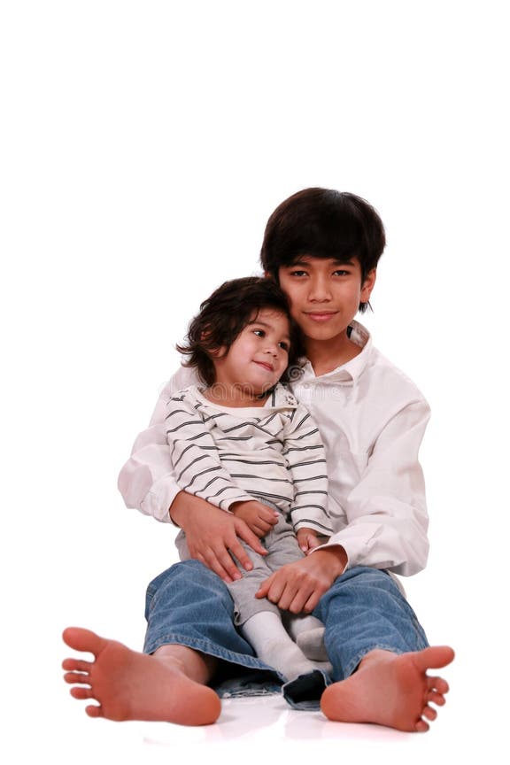 Two Brothers Laughing Together Stock Photo - Image of isolated ...