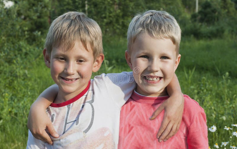 Two brothers stock image. Image of cute, blonde, portraits - 39599111