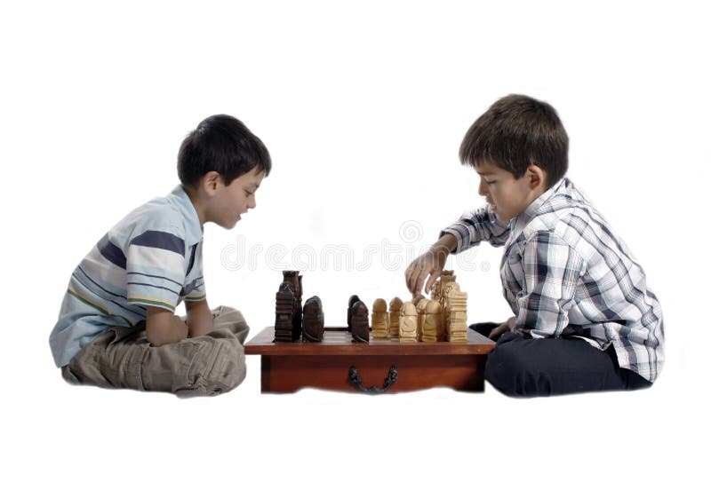 Two brothers playing chess stock photo. Image of gamesmanship - 3031866