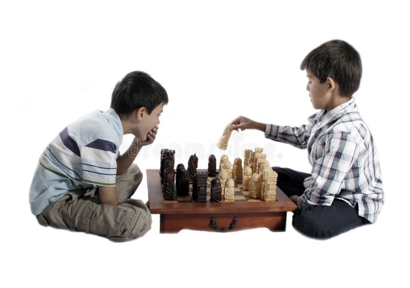 Two brothers playing chess stock image. Image of checkmate - 3031877