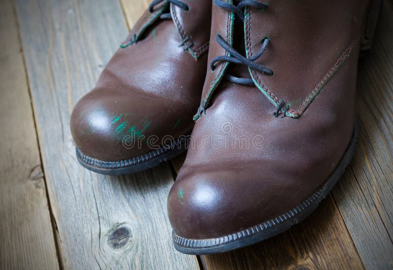 Old Red Boots, Footwear stock image. Image of dust, skin - 2761675