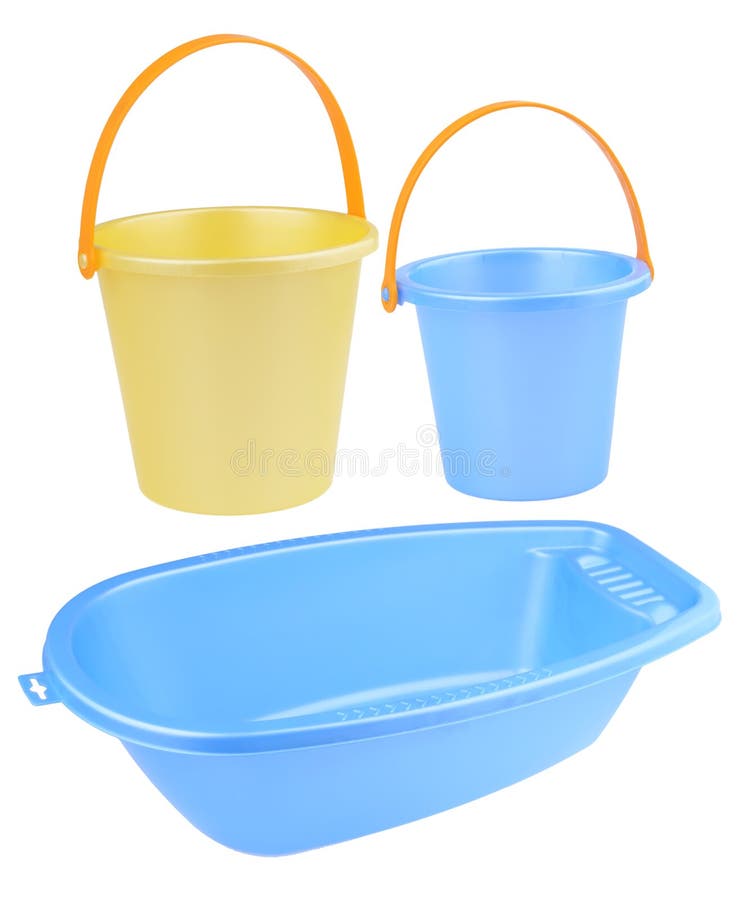 Beach Red Bucket with Colored Balls Stock Photo - Image of activity ...