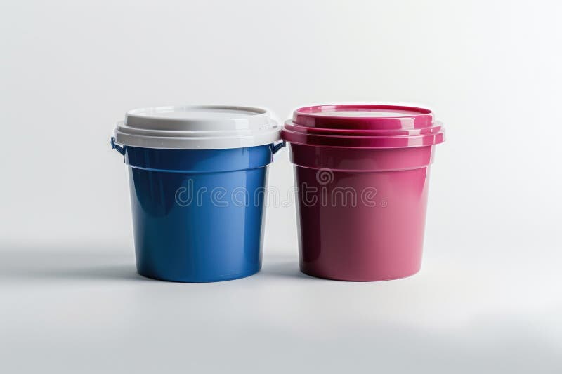 Two Buckets Sit Together, Ready for Use or Storage Stock Photo - Image ...