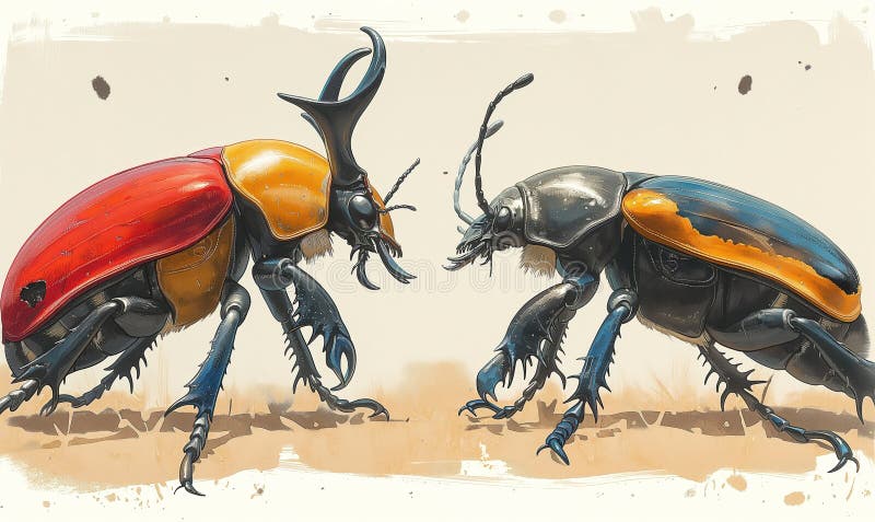 Two Bugs Standing Together stock image. Image of communication - 324479607