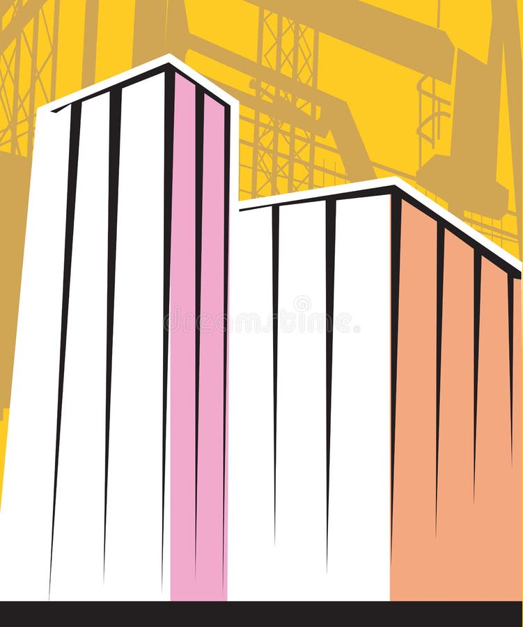 Two buildings stock vector. Illustration of estate, environment - 3816924