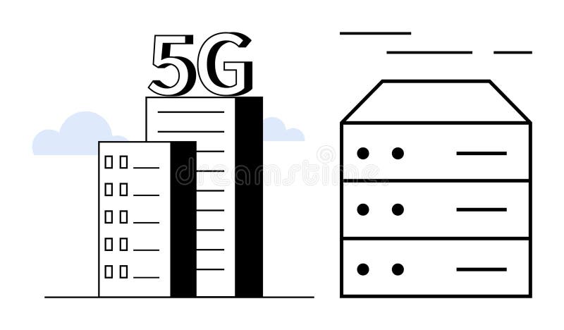 Modern Telecommunications Technology and Data Center Servers Stock ...