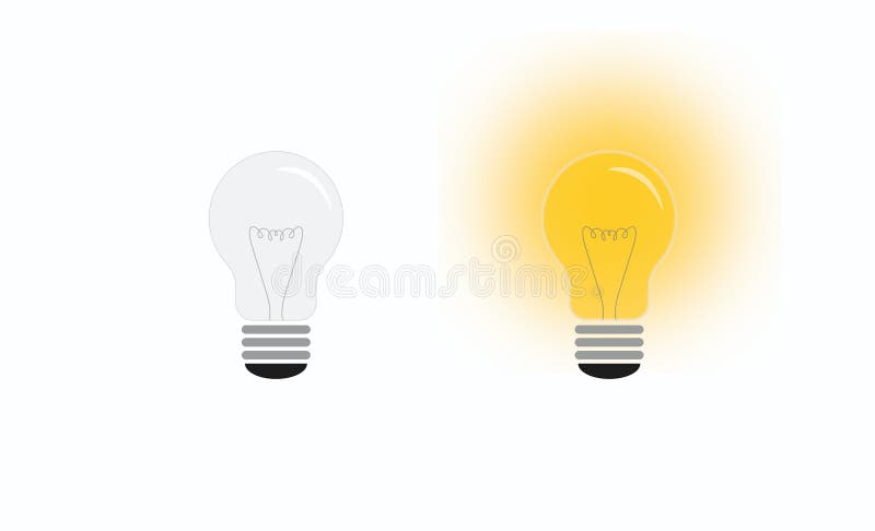 Two Bulb Icon Image on and Off Stock Illustration - Illustration of ...
