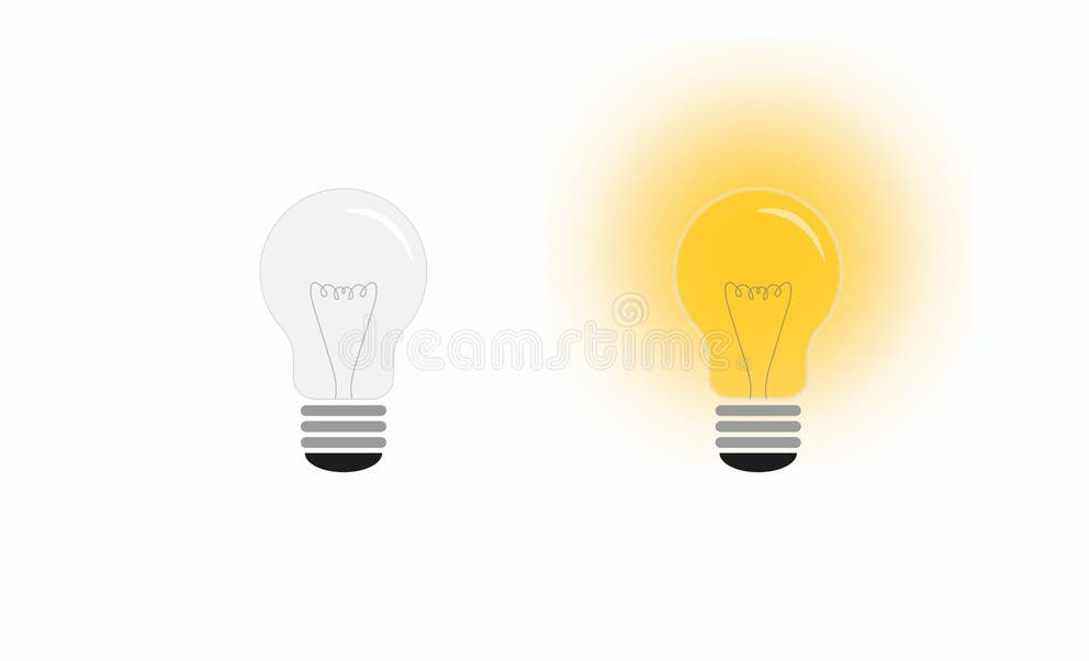 Two Bulb Icon Image on and Off Stock Illustration - Illustration of ...