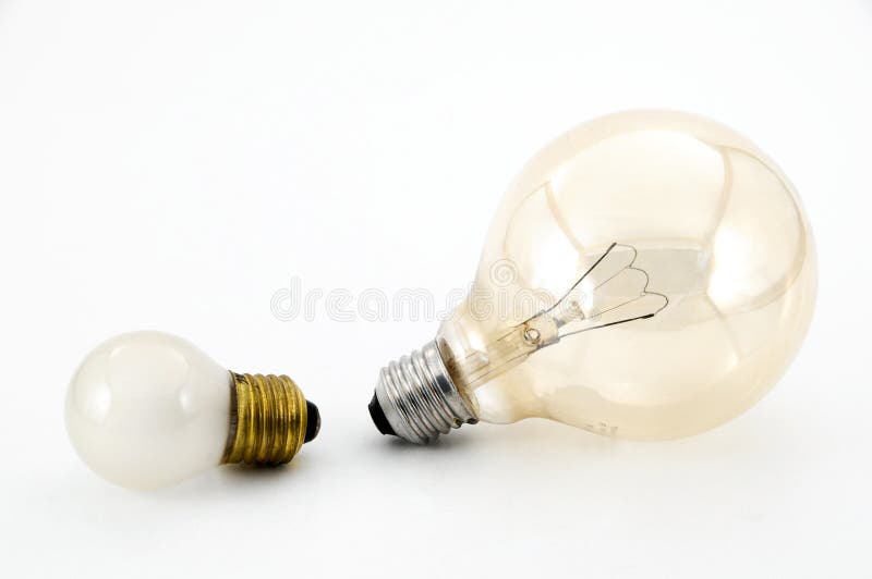 Two bulbs stock image. Image of advertising, think, good - 8650089