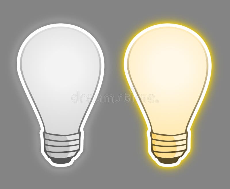 Two bulbs stock vector. Illustration of bulb, electric - 42279850