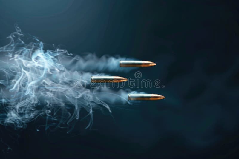 Two Bullet Shells Flying through the Air Stock Image - Image of ...