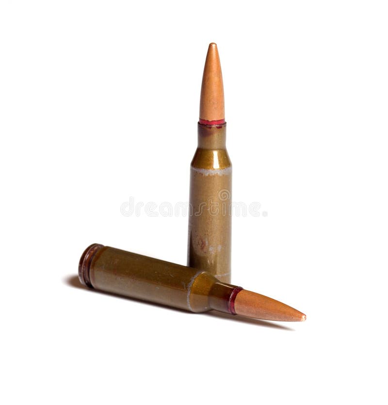Two bullets. stock image. Image of cartridge, ammunition - 12838657