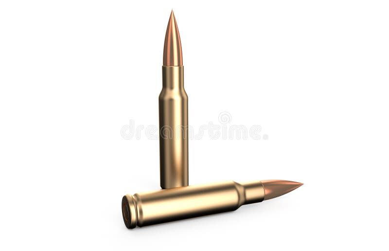 Two bullets stock illustration. Illustration of ammo - 52046021