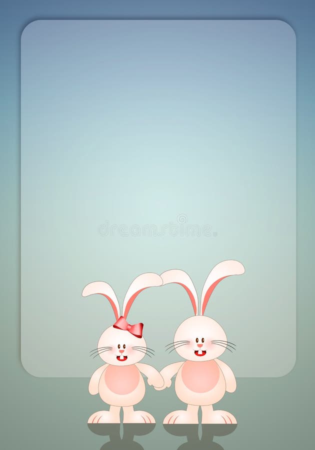 Two Bunnies Love Stock Illustrations – 331 Two Bunnies Love Stock ...