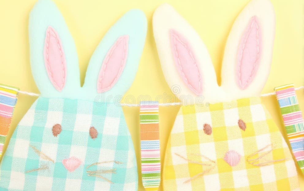 Two Bunny Ears Dangle from a Clothesline, Adding a Festive Touch To ...