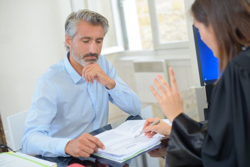Two Busines People Negotiating in Office Stock Image - Image of ...