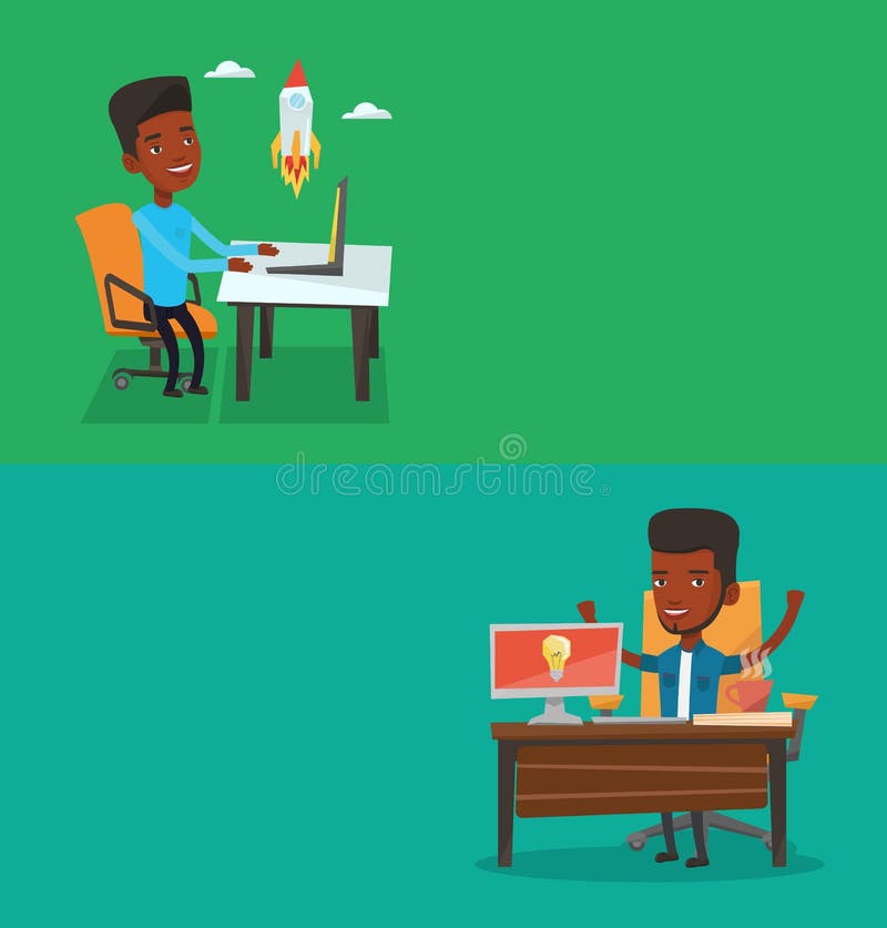 Two Business Banners with Space for Text. Stock Vector - Illustration ...