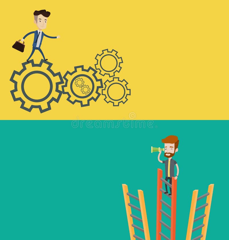 Two Business Banners with Space for Text. Stock Vector - Illustration ...