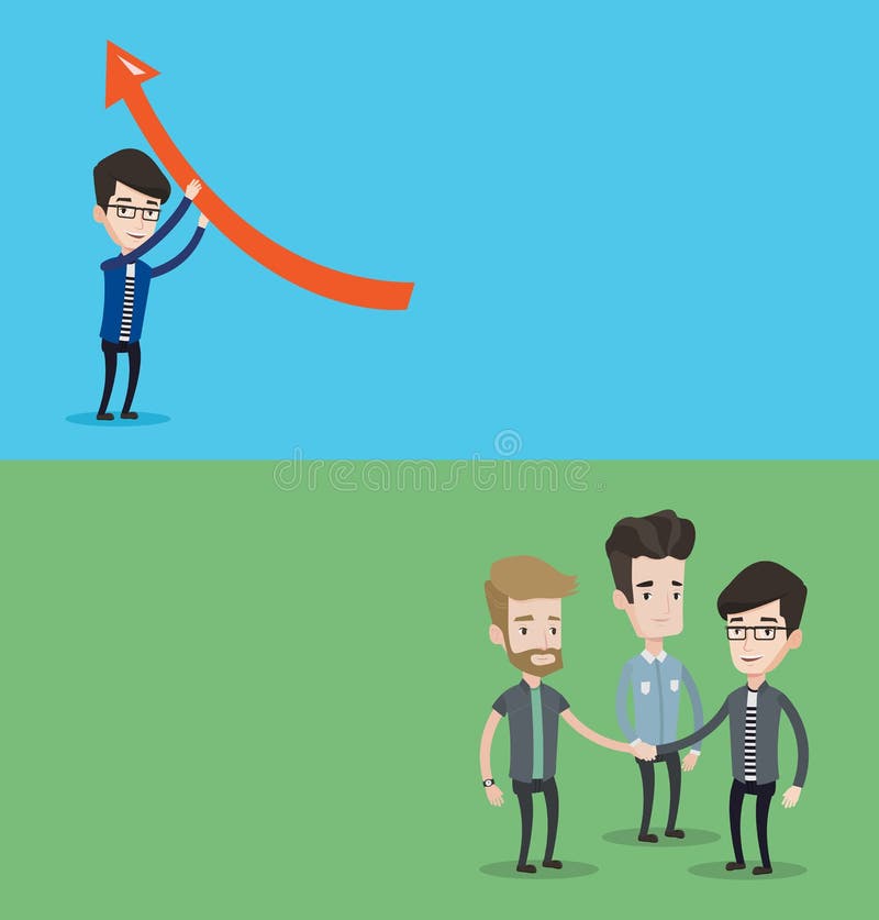 Two Business Banners With Space For Text Stock Vector Illustration Of Company Career 81353985