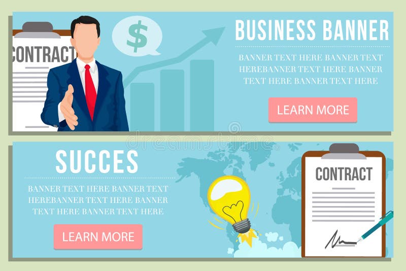 Two Business banners stock vector. Illustration of process - 95140178