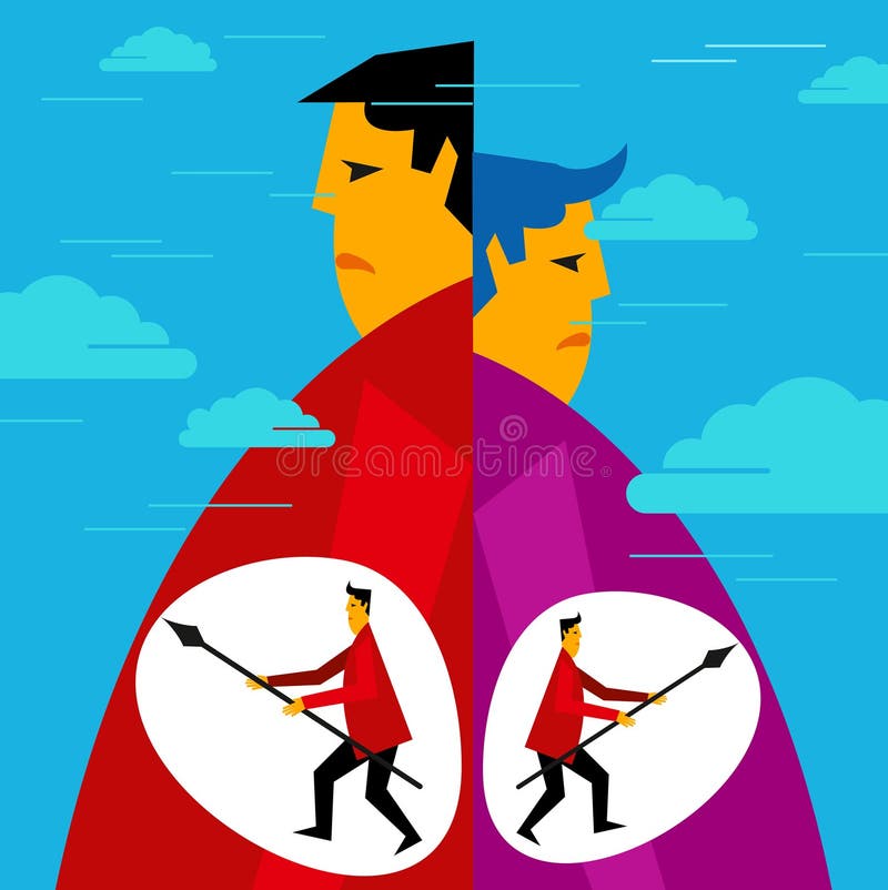 Two Business Break-up with Business Deal Stock Vector - Illustration of ...