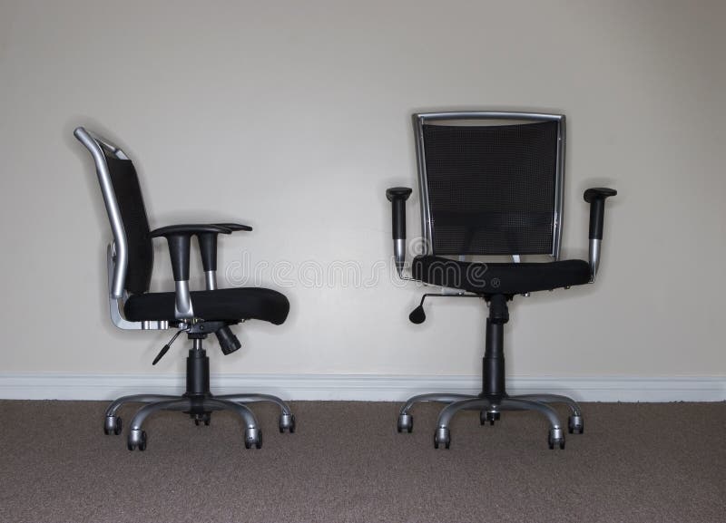 Two Business Chairs stock image. Image of office, wall - 1439837