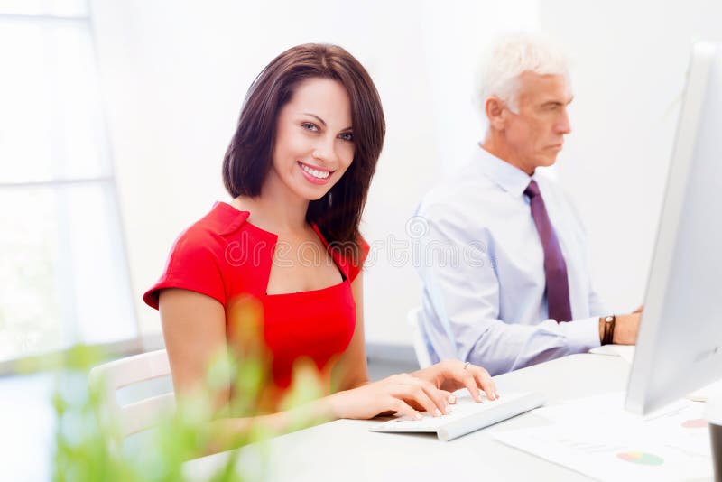 Two Business Collegue in Office Stock Image - Image of contemporary ...
