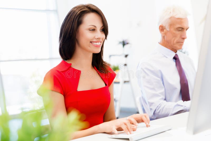 Two Business Collegue in Office Stock Image - Image of adult, meeting ...