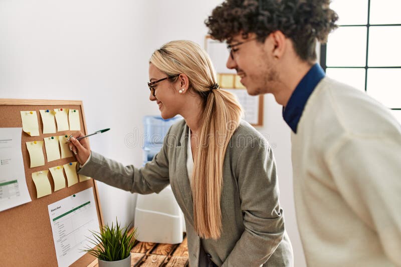 Two Business Executives Working at the Office Stock Image - Image of ...