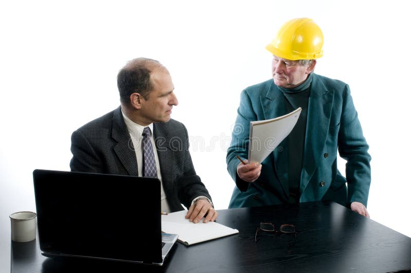 Two Business Men Discussion Office Stock Image - Image of looking ...