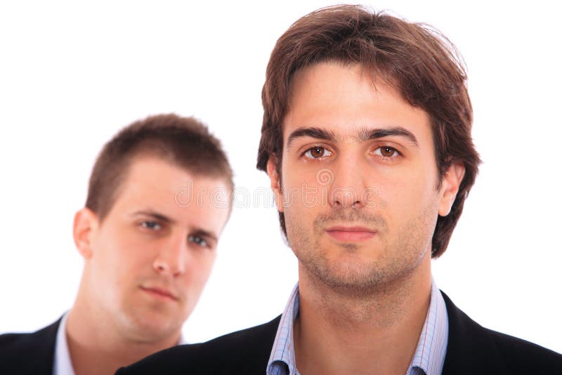 Two business men portrait stock photo. Image of confidence - 18860672