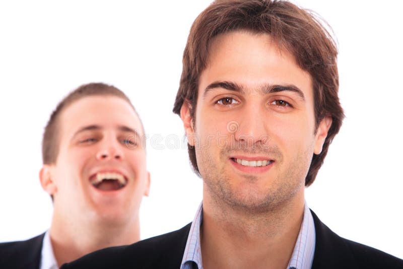 Two business men portrait stock image. Image of team - 18860673