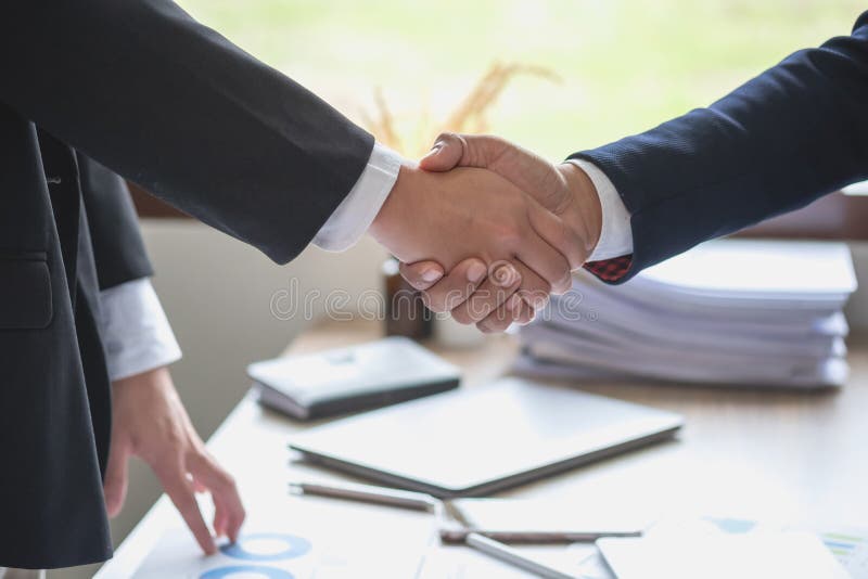 Two Business Men Shake Hands for Business Cooperation Stock Image ...