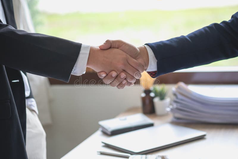 Two Business Men Shake Hands for Business Cooperation Stock Image ...