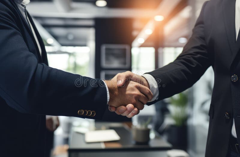 Two Business Men Shake Hands in the Office Stock Photo - Image of shake ...