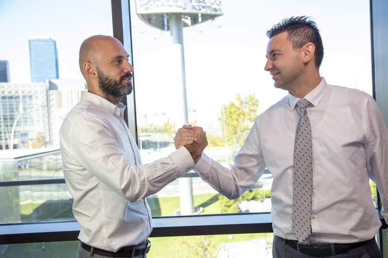 Two Business Men Shaking Hands Stock Photo - Image of partnership ...