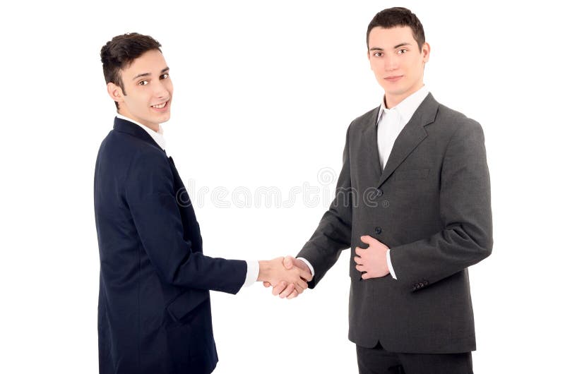Two Business Men Shaking Hands. Stock Photo - Image of smile ...