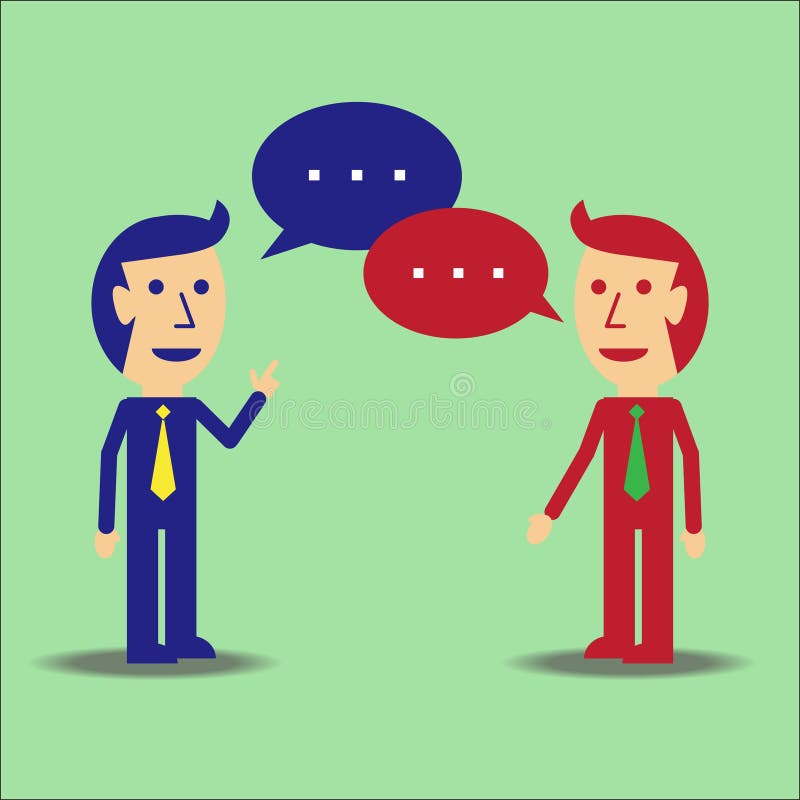 Two business men talking stock vector. Illustration of business - 65982506