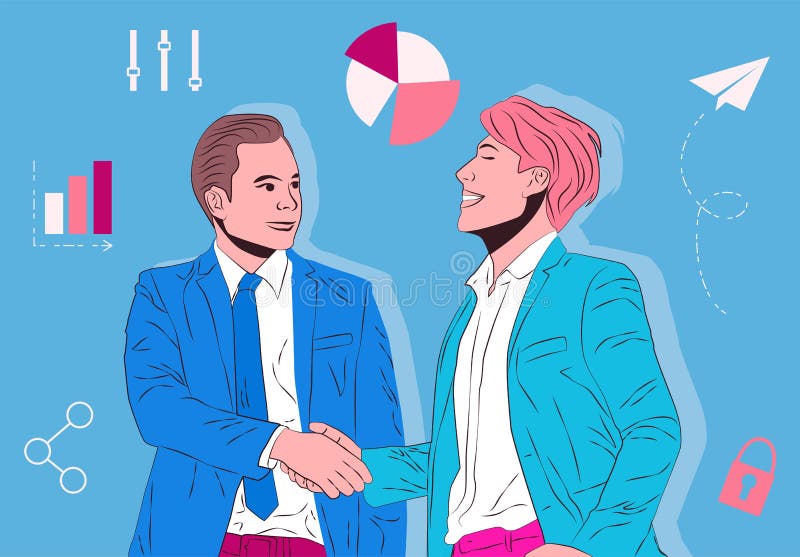 Two Business Partners Handshaking. Agreement for Success, Teamwork ...