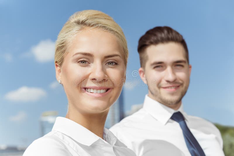 Two Business Partners Outdoor Stock Image - Image of occupation ...