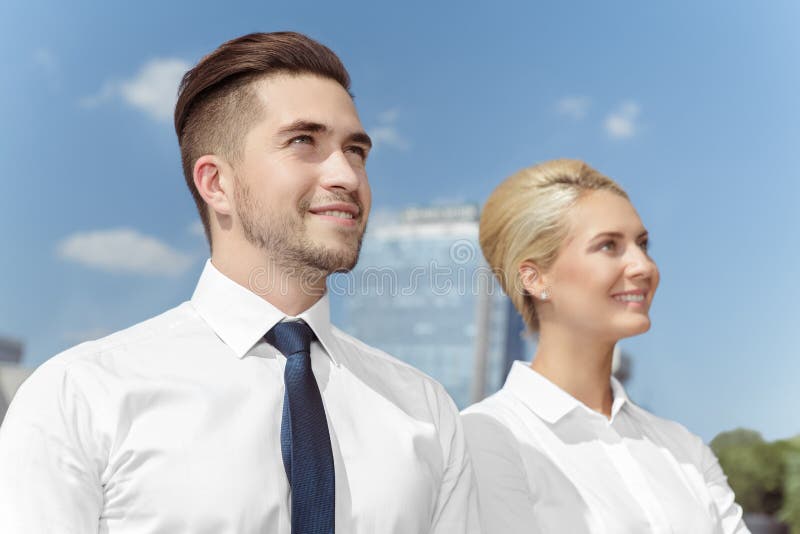 Two Business Partners Outdoor Stock Image - Image of partner, building ...