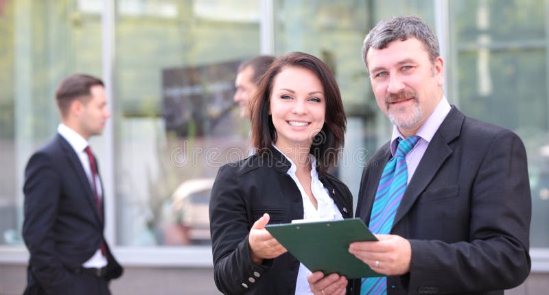 Two Business Partners Planning Work Stock Photo - Image of collar ...