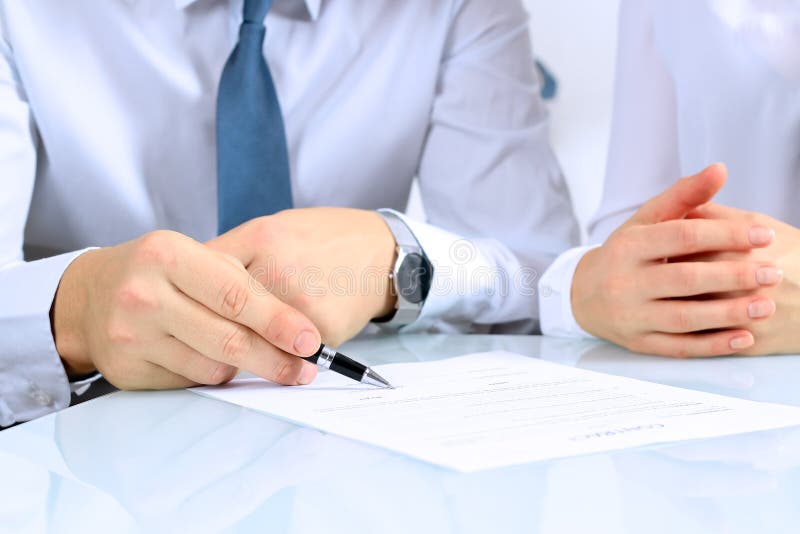 Two Business Partners Signing a Document Stock Image - Image of inside ...
