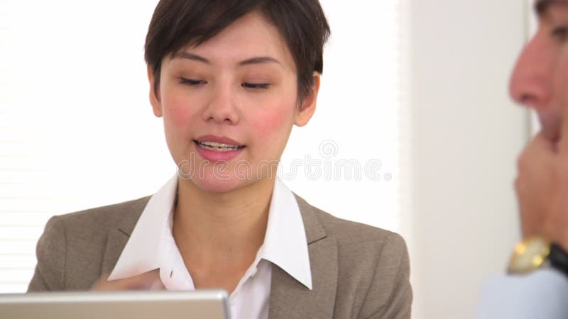 Two Business Partners Talking during a Meeting Stock Footage - Video of ...